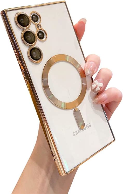 Funda magnética para Samsung Galaxy S22 Ultra con protector de lente de