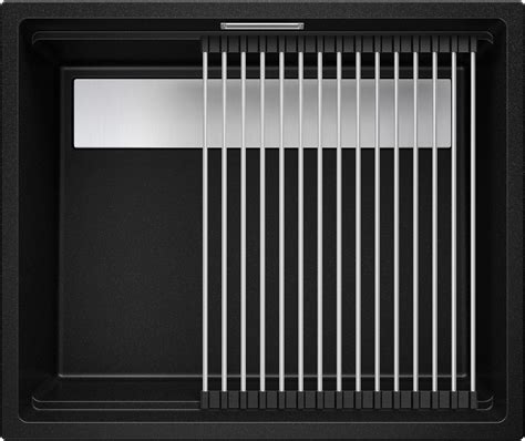 Evier Sous Plan Noir X Cm Evier En Granit Bac Kit De Vidage