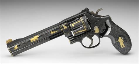 John K Pease Engraving SMITH WESSON MODEL 29 COWBOY AND INDIAN THEME