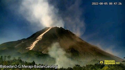 Aktivitas Gunung Merapi Dalam Sepekan Terakhir Ada 11 Kali Guguran