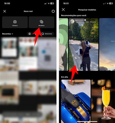 Como criar reels no Instagram de forma fácil a função Modelos