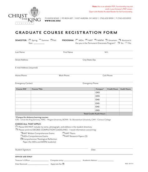 Free Course Registration Form Samples Pdf Ms Word Google Docs Excel