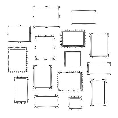 Vintage Frames Doodles Sketch For Your Design Vector How To Draw