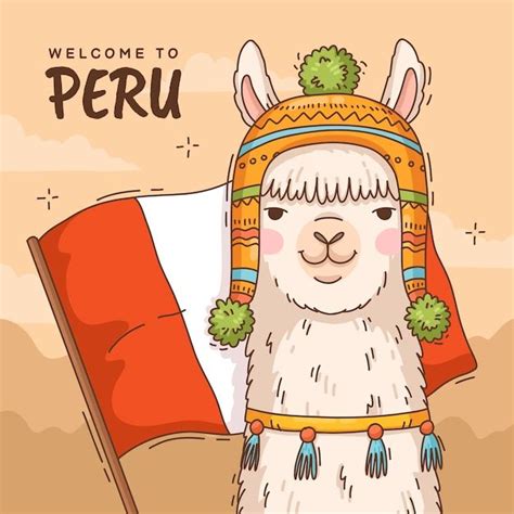 Ilustraci N Peruana Dibujada A Mano Vector Gratis En Pegatinas