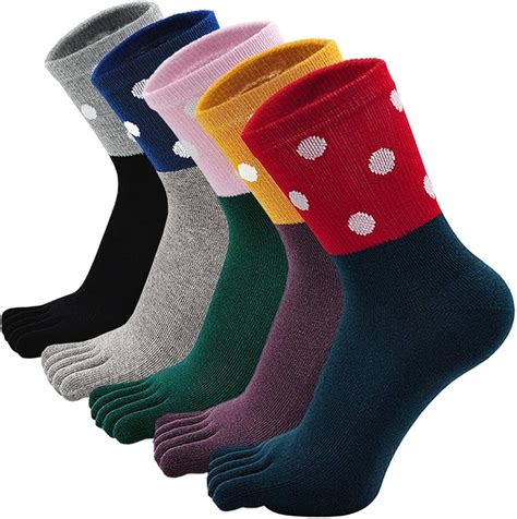 Chaussette à Doigts Femme Chaussettes Orteils Séparés de Sport en Coton
