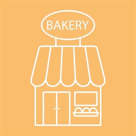 Premium Vector Simple Bakery Logo Bakery Linear Icon