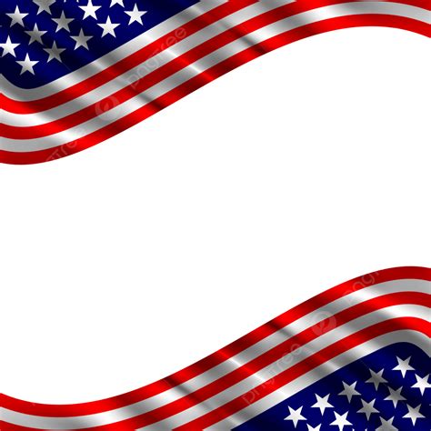 American Flag Border Borders American Paper PNG And Vector With