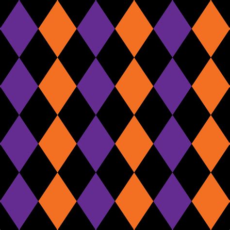 Purple Orange Black Diamond Seamless Background Suitable For Halloween