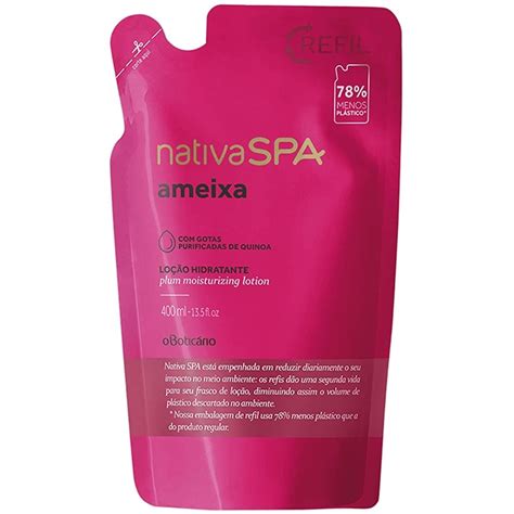 Refil Nativa SPA Loção Desodorante Hidratante Corporal Ameixa 400 ml