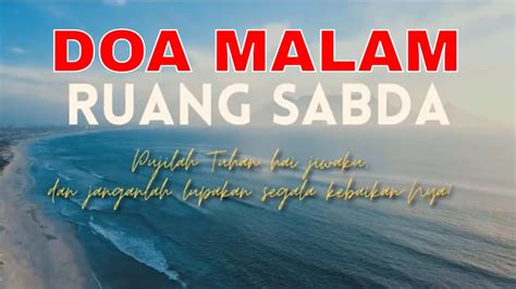 Doa Malam Katolik Menjelang Tidur Dari Puji Syukur Disertai Doa Tobat