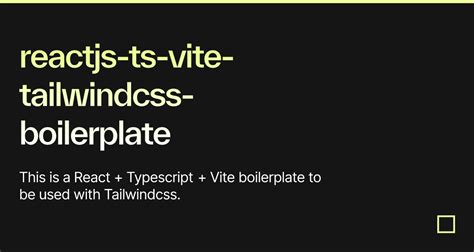 Reactjs Ts Vite Tailwindcss Boilerplate Codesandbox