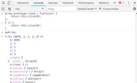 javascript js array prototype clone adds an element to all arrays stack overflow