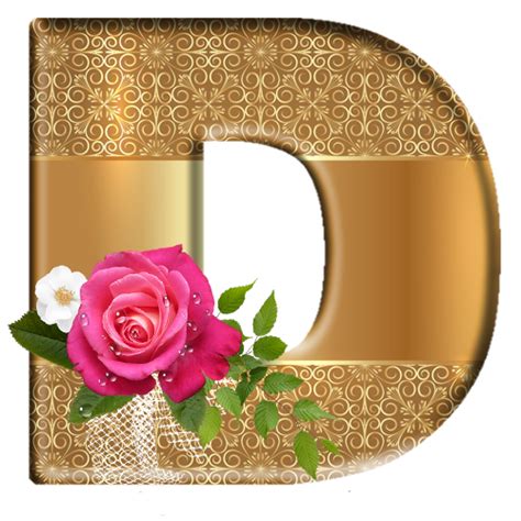 Sussurro De Amor Alfabeto Decorativo Png Dourado Rosa