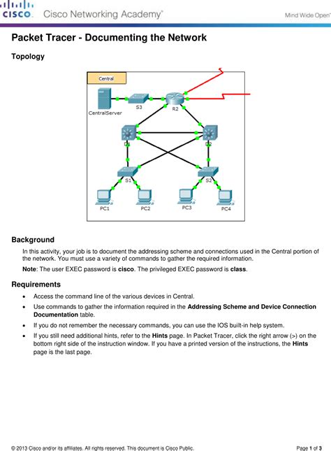 Instructions De Packet Tracer