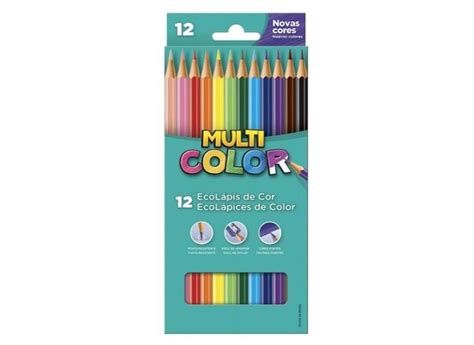 Lápis de Cor 12 Cores Multicolor Faber Castell o Melhor Preço é