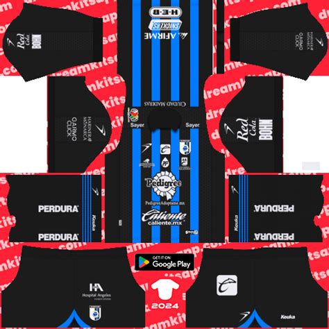 Querétaro FC Kit Liga MX 2024 2025 DLS 2019 DREAM KITS