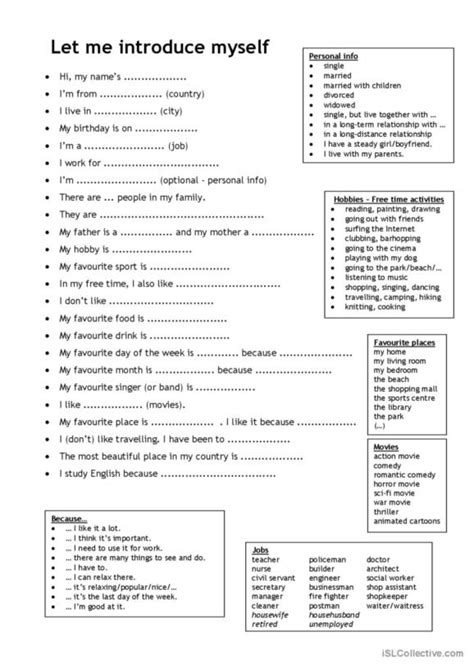 113 English ESL Worksheets Pdf Doc Questionnaire