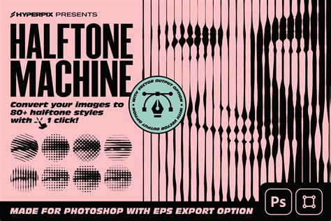 halftone machine action convert image to halftone styles hyperpix