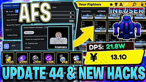 UPD 44 ROBLOX Anime Fighters Simulator AFS Script Hack GUI Auto Farm