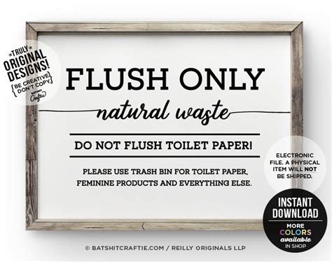 Free Printable Do Not Flush Toilet Paper Signs Get What You Need For Free