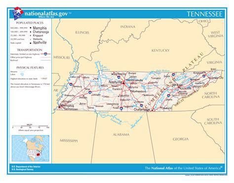 Printable Map Of Tennessee