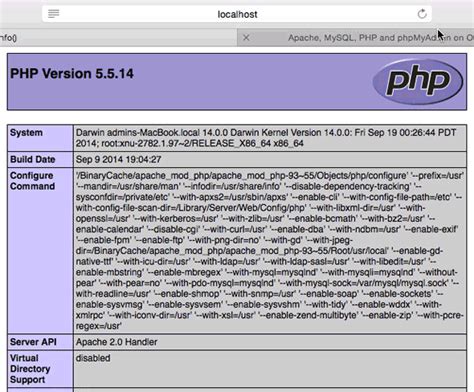 install apache php mysql phpmyadmin on osx yosemite thang phuc tran
