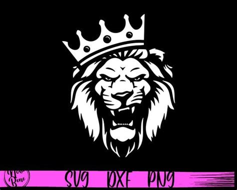 Royal Lion In Crown SVG King Lion PNG Lion S Head Svg Etsy