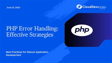 php error handling effective strategies