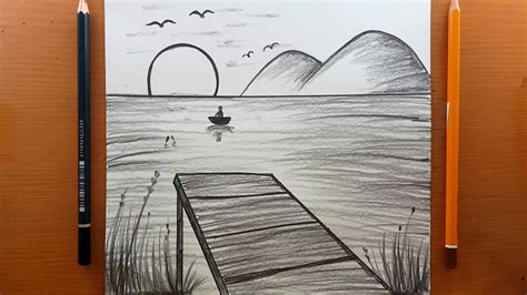 Disegno A Matita Disegno Del Paesaggio Disegni A Matita Tutorial
