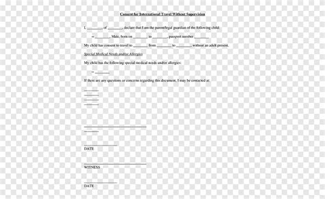 Autorisation Parentale Voyage Enfant Mineur Voyage Mod Le Angle Png