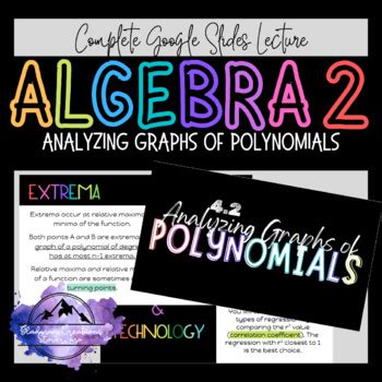 Algebra Lesson Analyzing Graphs Of Polynomial Functions Tpt