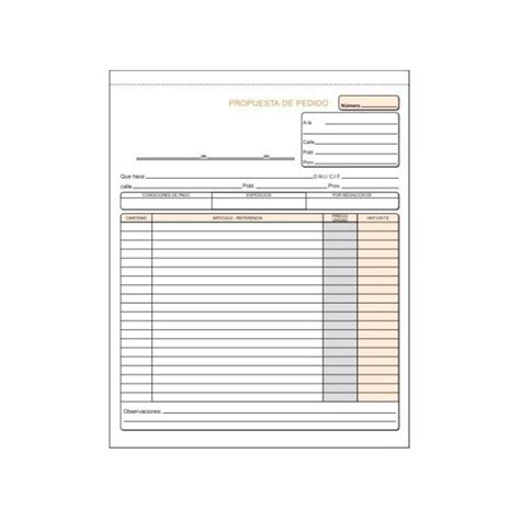 Talonario LOAN Pedidos Holandesa Duplicado T 97