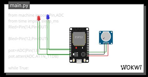 two leds wokwi esp32 stm32 arduino simulator