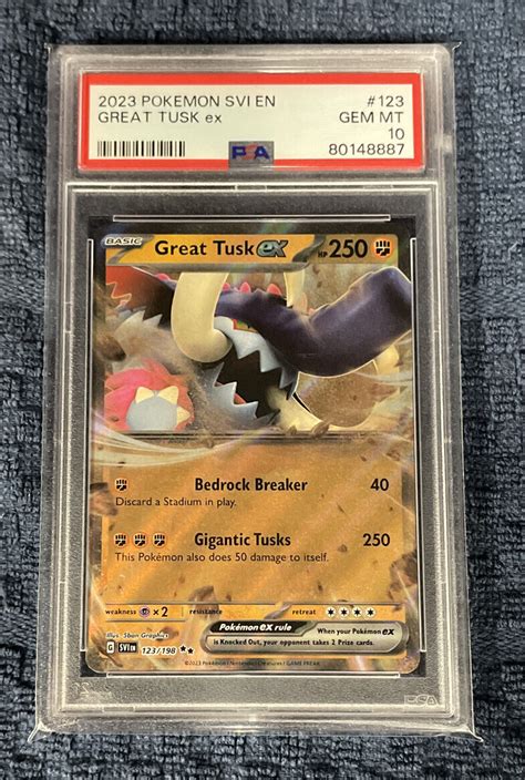 Great Tusk Ex 2023 Scarlet Violet 123 198 Double Rare Price Guide