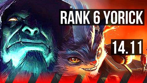 YORICK Vs RUMBLE TOP Rank 6 Yorick 1100 Games 10 3 5 KR