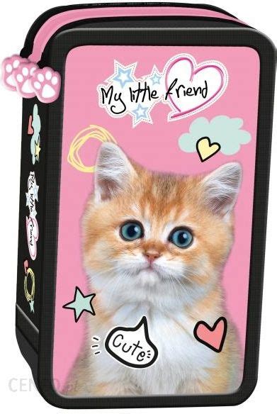 Majewski Potrójny Piórnik Z Wyposażeniem My Little Friend Pink Cat St