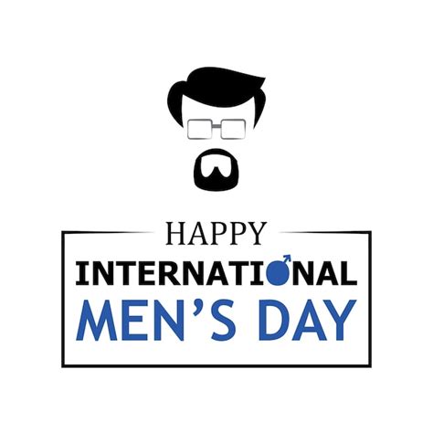 Ilustração em vetor de feliz dia internacional do homem Vetor Premium