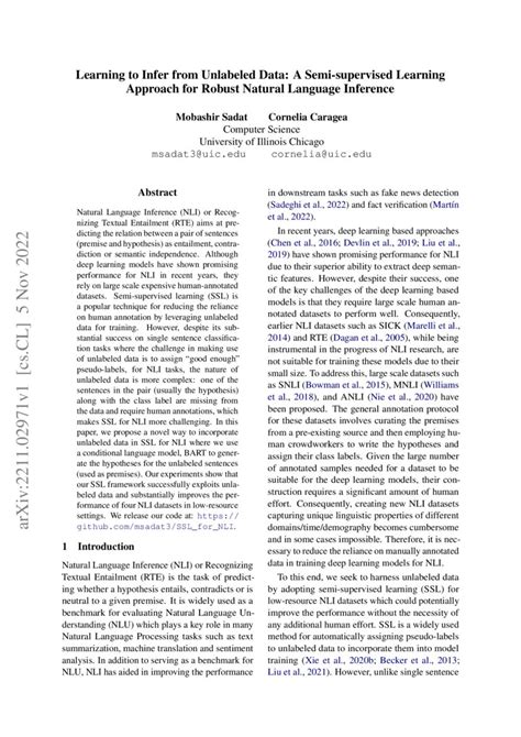 learning to infer from unlabeled data a semi supervised learning approach for robust natural