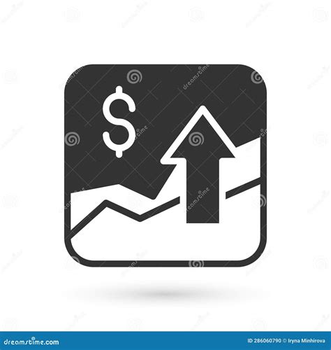 Icono De Aumento Del Crecimiento Financiero Gris Aislado En Un Fondo