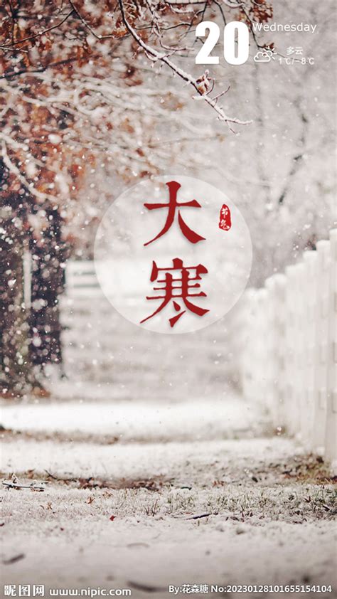 银装素裹节气大寒海报设计图 海报设计 广告设计 设计图库 昵图网nipic