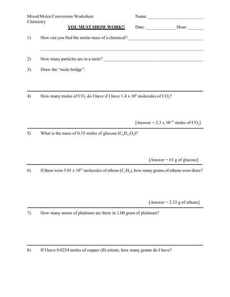 Dimensional Analysis And Unit Conversions 10 Multiple Step Problems For