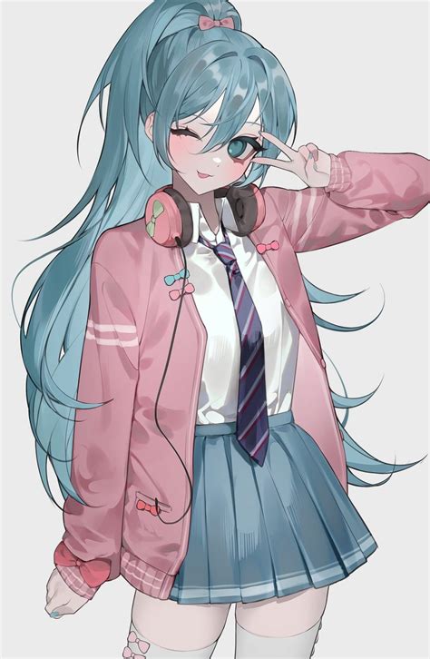 Hatsune Miku Vocaloid And 1 More Drawn By Bamme O3o Danbooru