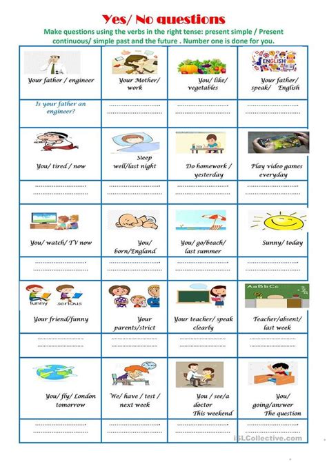 Yes No Questions Speaking Cards English Esl Worksheets