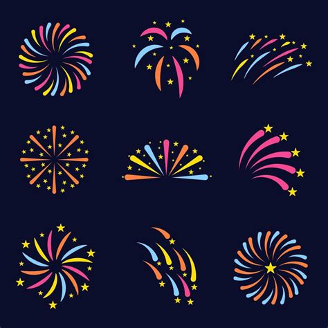 establecer una bomba de fuegos artificiales de colores año nuevo lleno