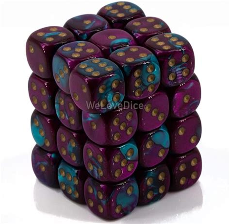 Toys And Hobbies Role Playing Games 36 Chessex Dice Block Sets 12mm D6 Vortex Blue W Gold 36 Die