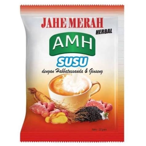Jual Jahe Merah Amh Susu Jahe Renteng Sachet Shopee Indonesia