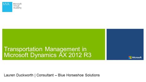 Transportation Management In Microsoft Dynamics AX 2012 R3 Ppt Video