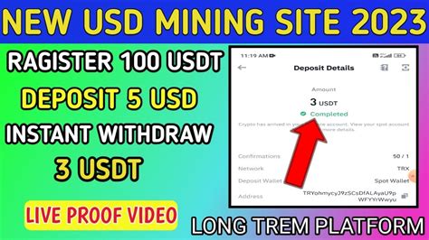 New Usdt Mining App Usd Mining Site 2023 Without Investment Usdt