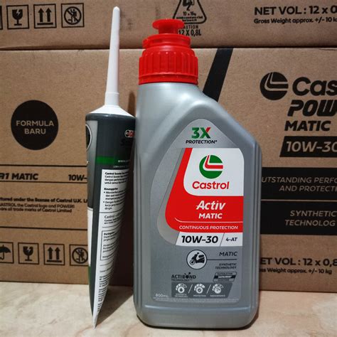 Jual PAKET HEMAT OLI MESIN CASTROL AKTIV MATIC 10W 30 800ML DAN GARDAN