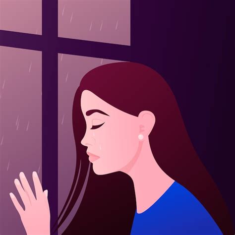 Llorando triste niña o mujer con los ojos cerrados primer plano